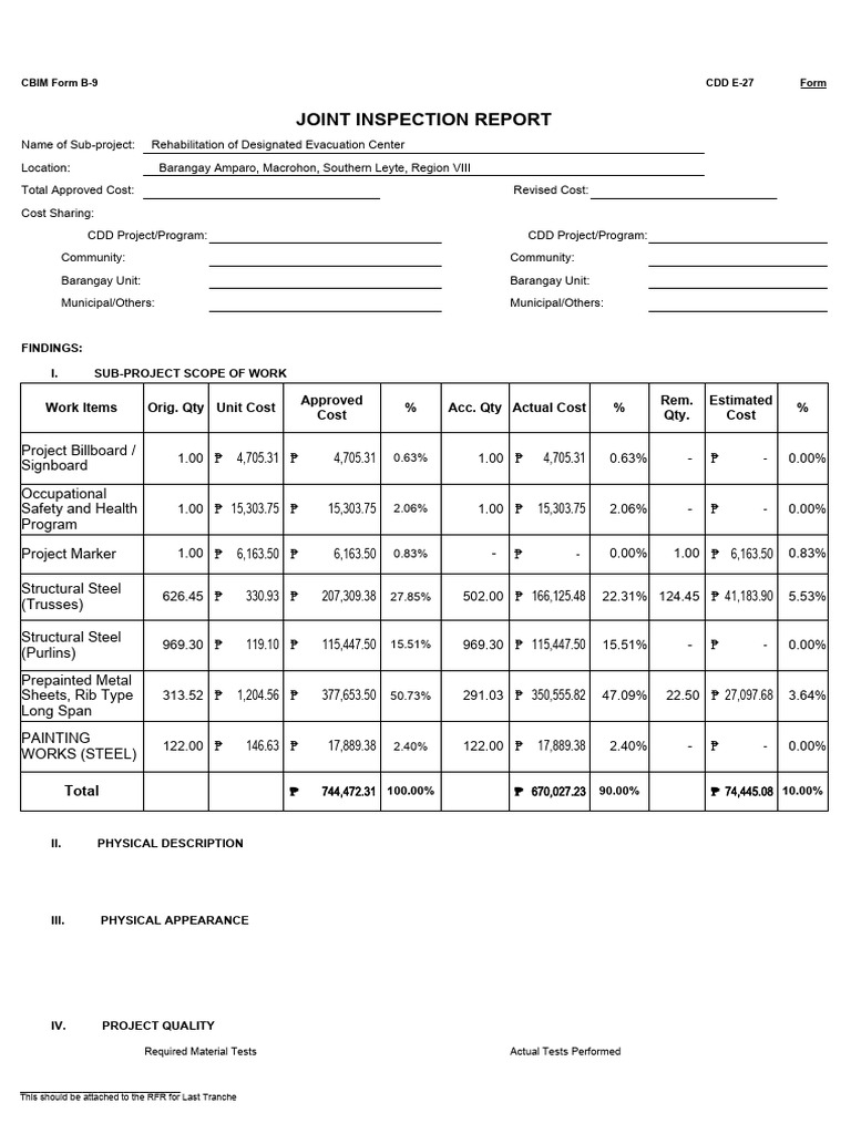 Amparo Joint Inspection Report | PDF | Computers | Technology & Engineering