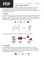 Types of Rxns Summary Table Chart | PDF