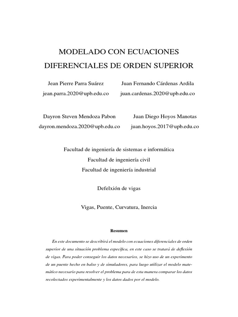 Orden Superior | Descargar gratis PDF | Viga (Estructura) | Doblar