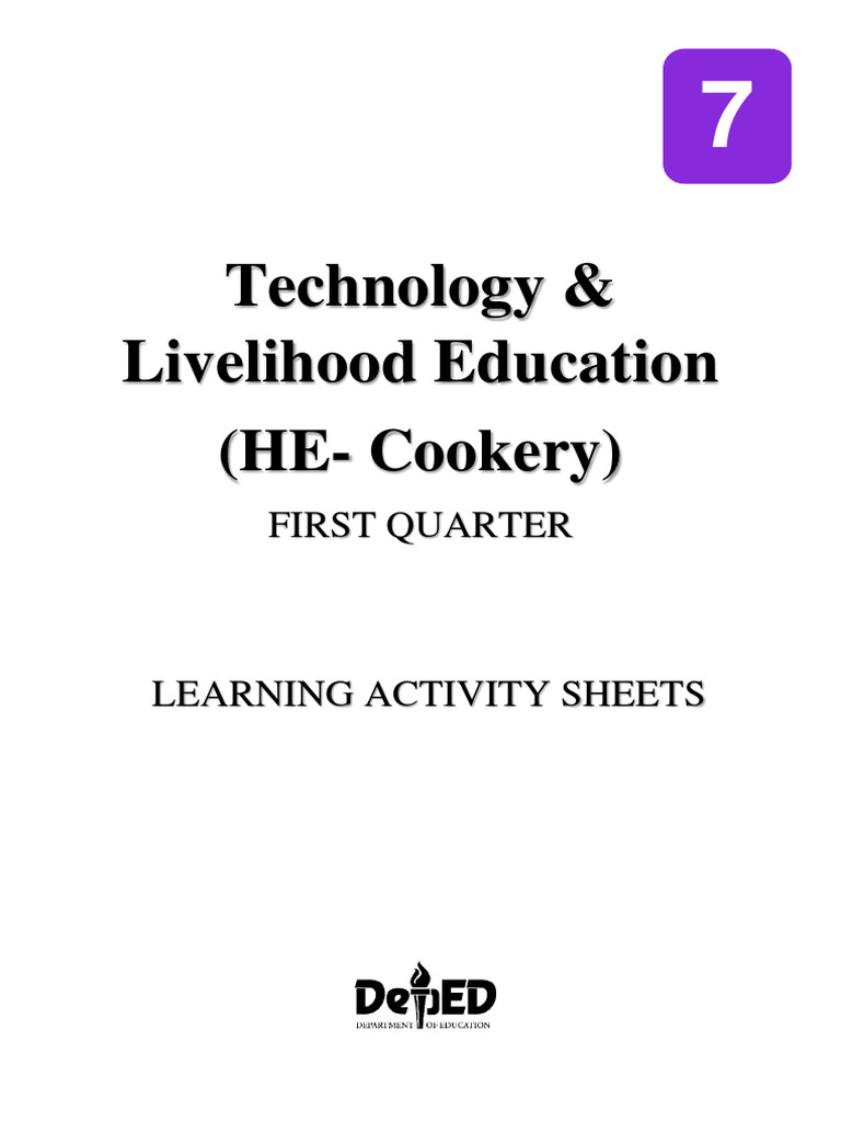 TLE 7 QUARTER1 (HE Cookery) | PDF | Kitchen Utensil | Swot Analysis