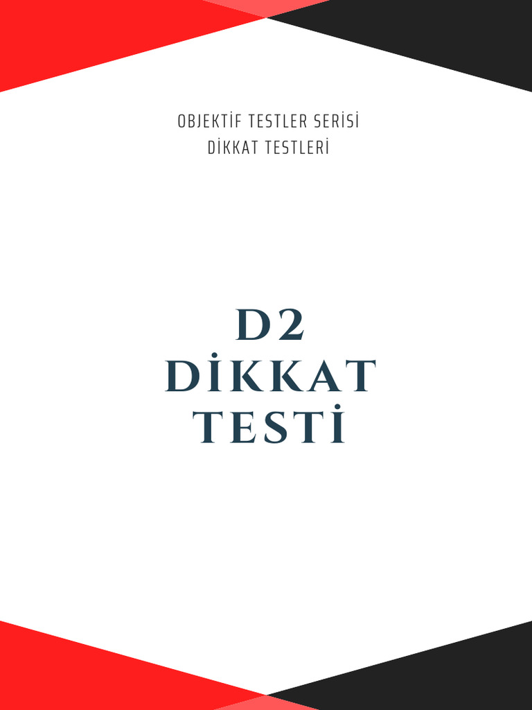 d2 Dikkat Testi | PDF