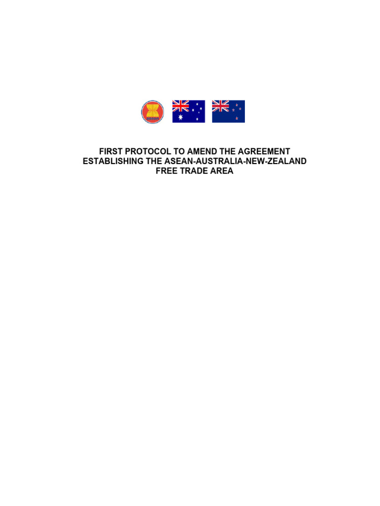 1st Protocol To Amend AANZFTA | PDF | Territorial Waters | Non Tariff ...