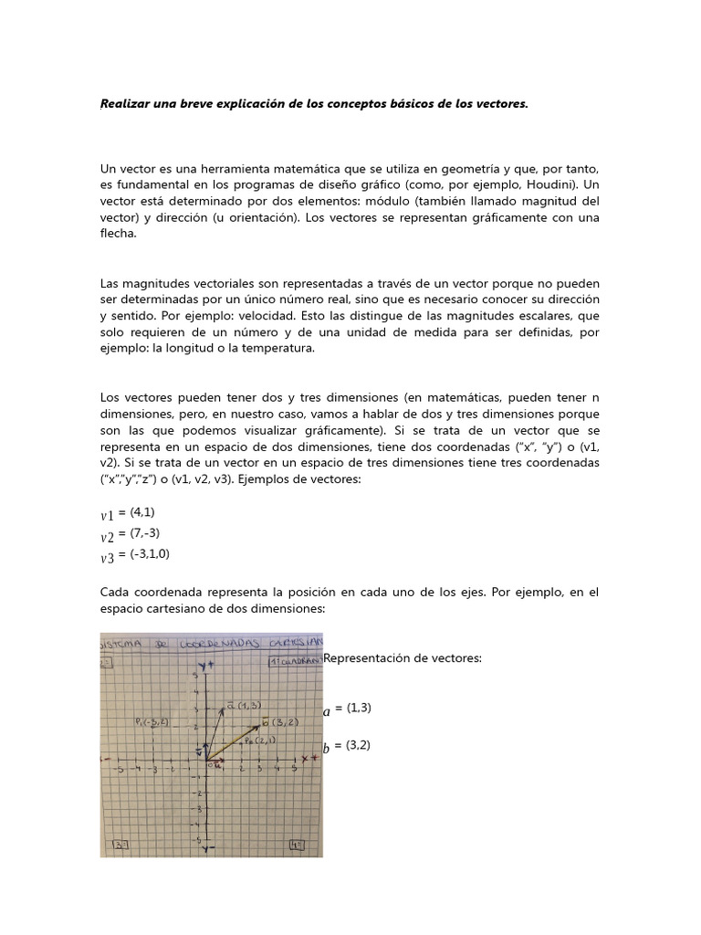 Explicación Vector - Corregido | PDF | Vector Euclidiano | Longitud