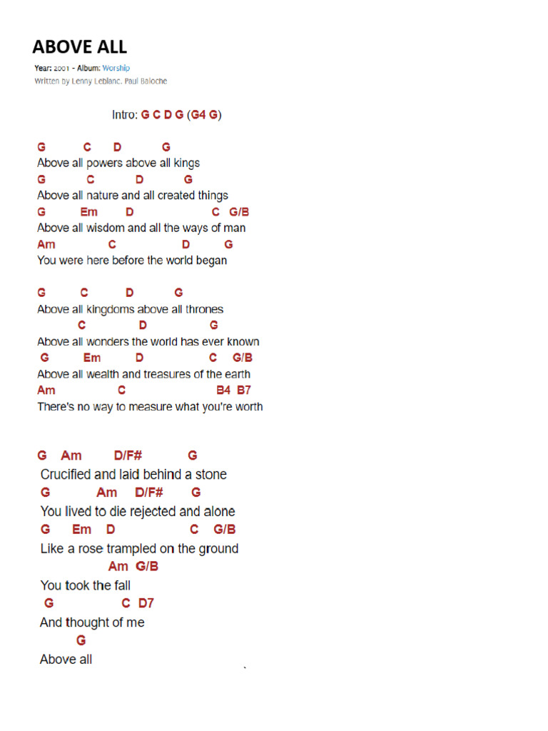 Thank You Jesus Lyrics & Chords | PDF | Systematic Theology | Christian ...