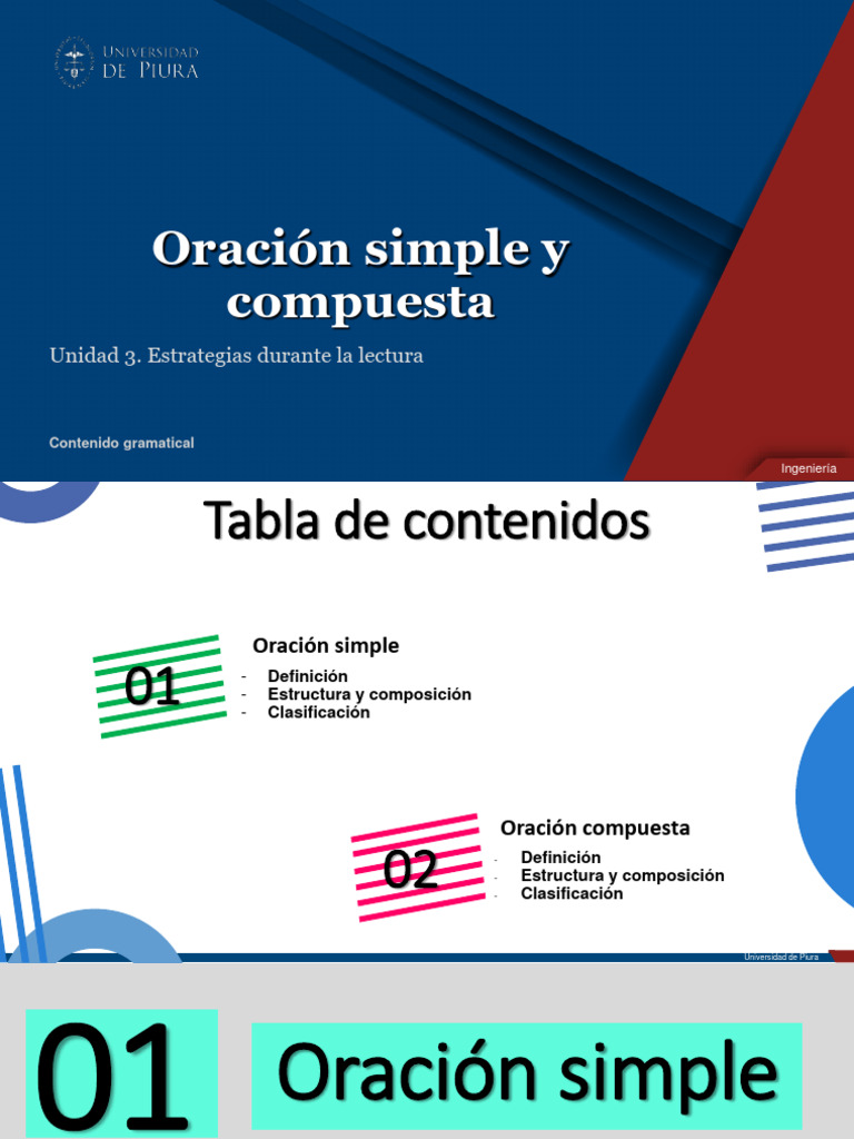 Estructura de oraciones simples y compuestas | PDF | Asunto (gramática ...