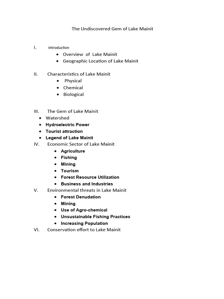 Lake Mainit Is The Fourth Largest Lake in The Country | PDF | Lake ...
