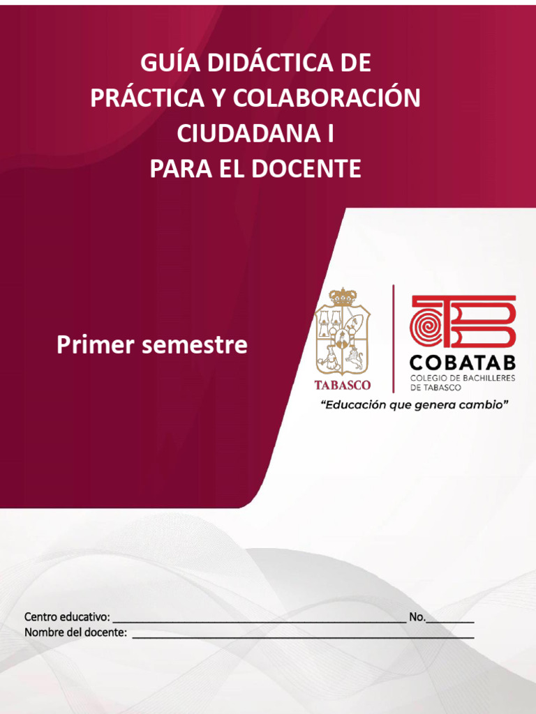 Segundo Semestre .- Guia Didactica Docente .- Práctica y colaboración ciudadana I-1 | PDF ...