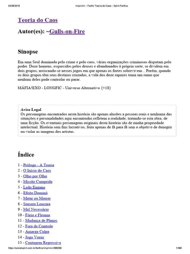 Teoria Do Caos | PDF | Teoria do Caos | Crime organizado