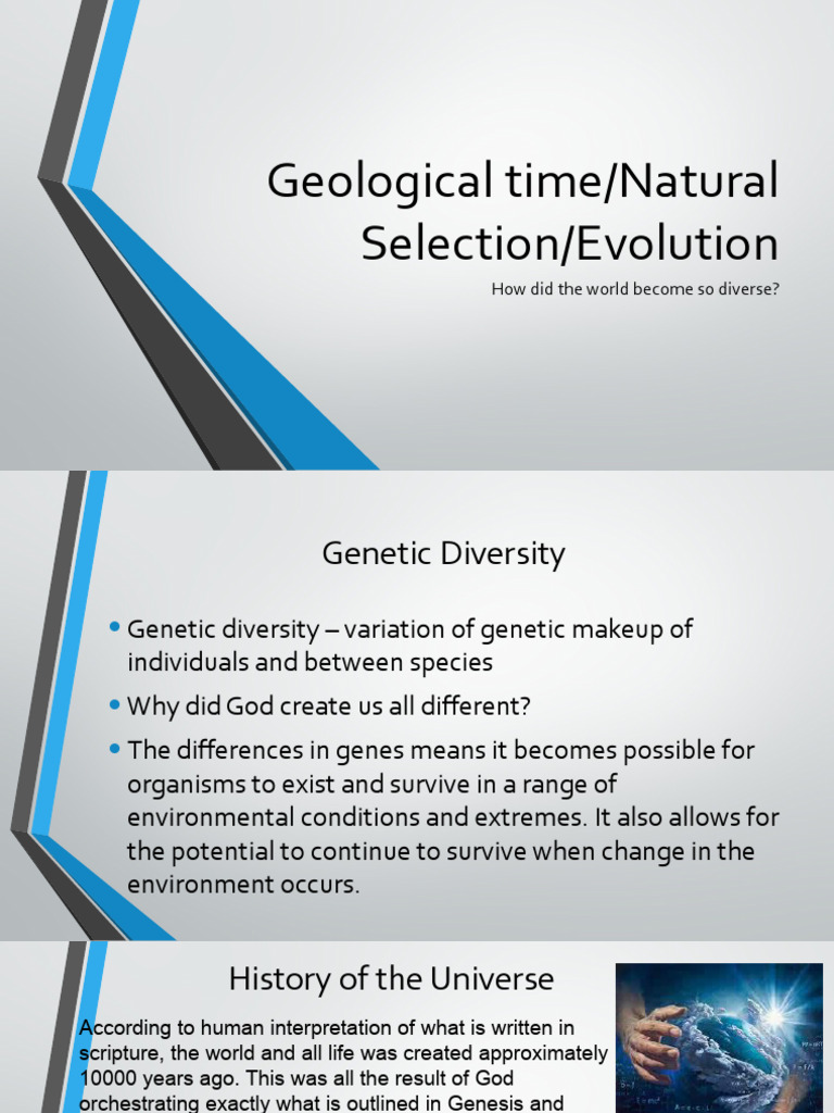 Bio03 Geo Time - Creation - Nat Sel - Evol - Mutations | PDF | Natural ...