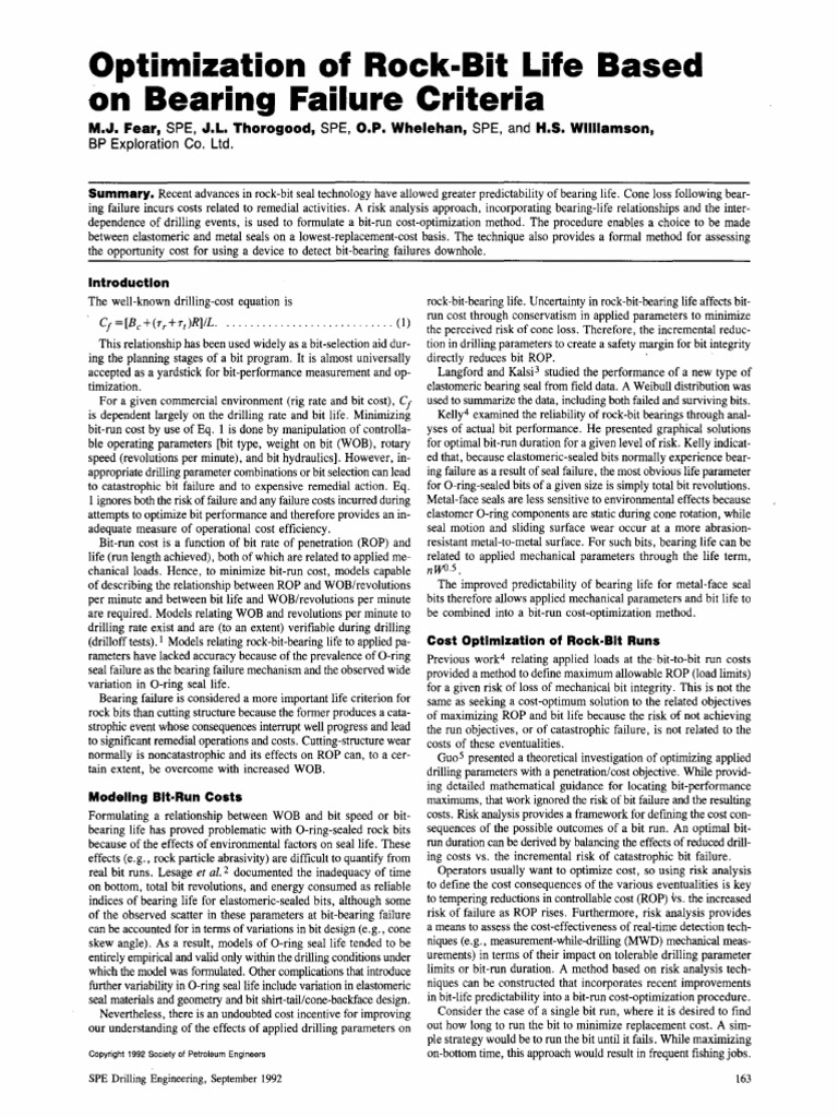 Spe 21929 Pa | PDF | Risk | Wear