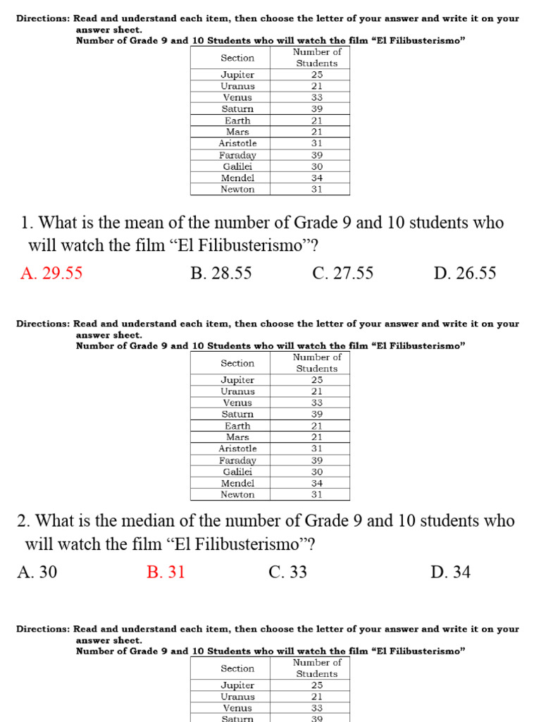 REVIEWER | PDF | Percentile | Quantile