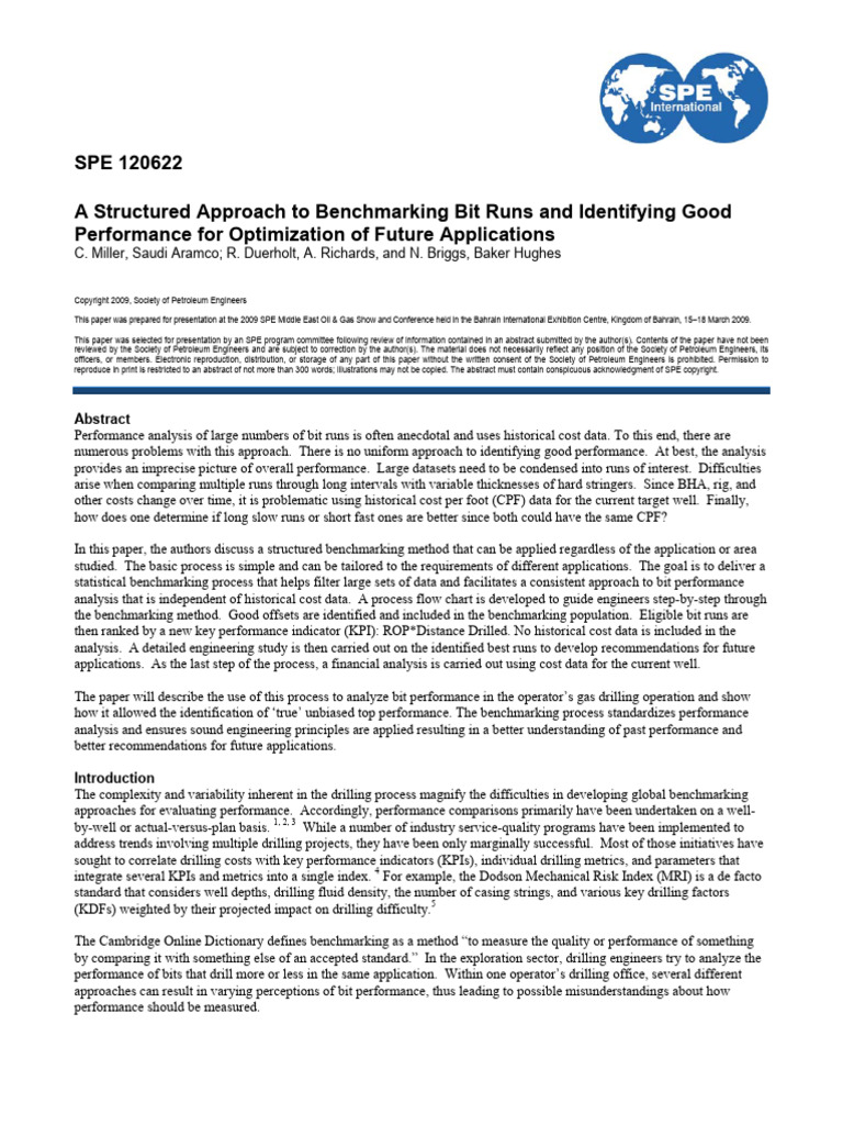 Spe 120622 MS | PDF | Performance Indicator | Benchmarking