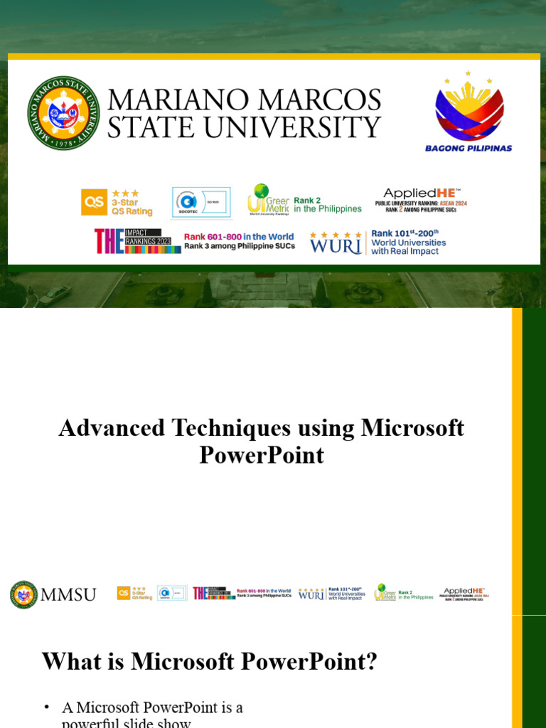 Advanced PowerPoint Techniques Guide | PDF