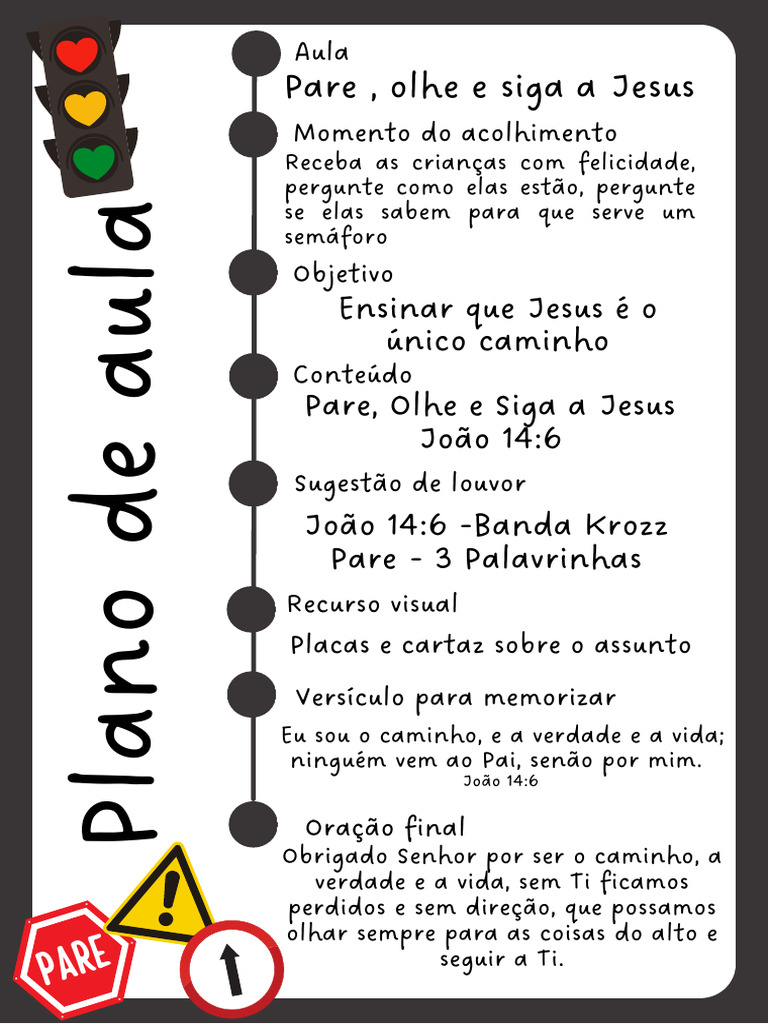 Aula: Pare, Olhe e Siga a Jesus | PDF | Jesus