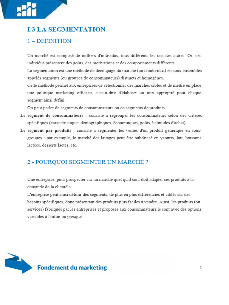 Comprendre la segmentation de marché | PDF | Consommateurs | Marché ...