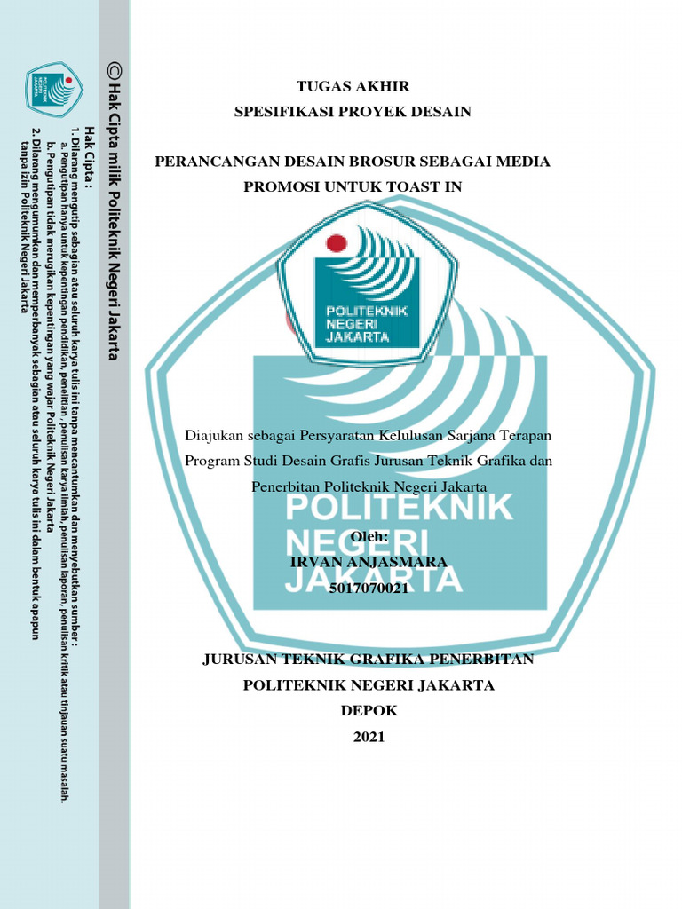 Desain Brosur Promosi Toast In | PDF