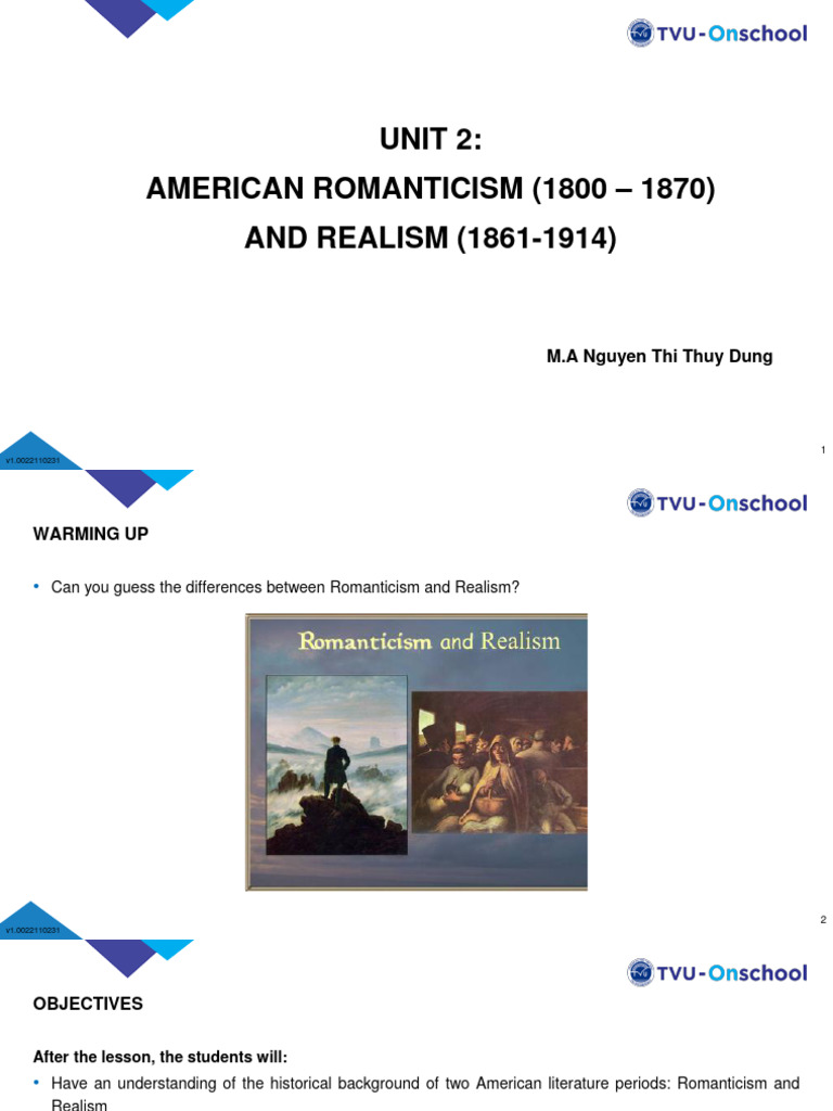 Unit 2 | Download Free PDF | Romanticism | Realism (Arts)
