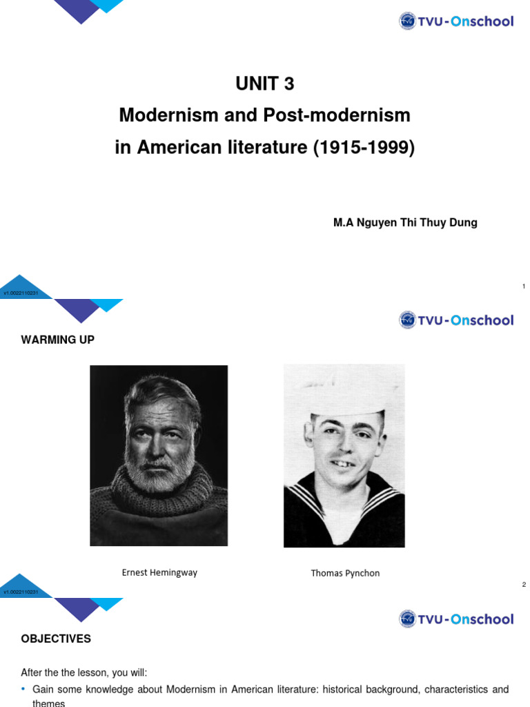 Unit 3 | PDF | Postmodern Literature | Narration