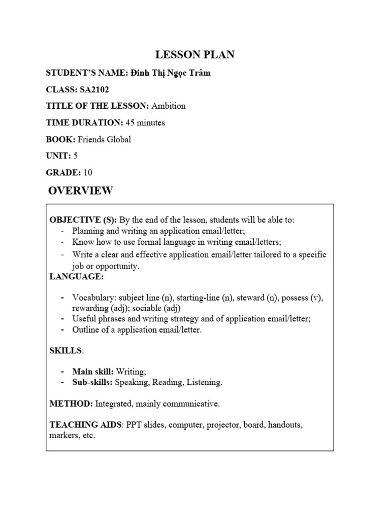 Writing Đinh Thị Ngọc Trâm | PDF | Cognition | Learning