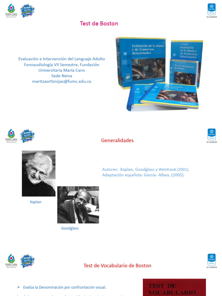 Test de Vocabulario de Boston | Descargar gratis PDF | Afasia | Cognición