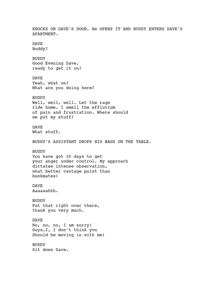 Anger Management Dave Buddy Move in | PDF | Self-Improvement