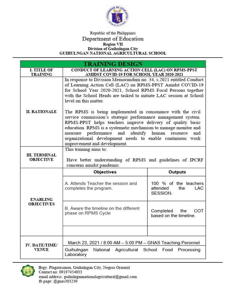 LAC SESSION RPMS | PDF LAC SESSION RPMS | PDF