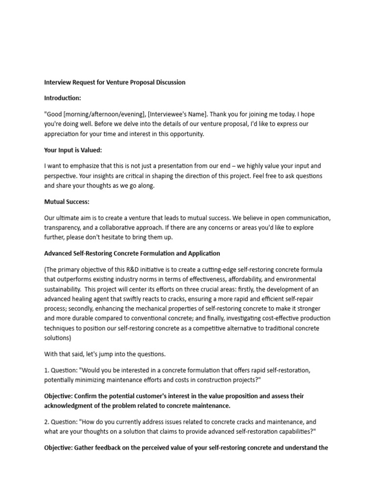 Interview Script | PDF | Thought | Concrete