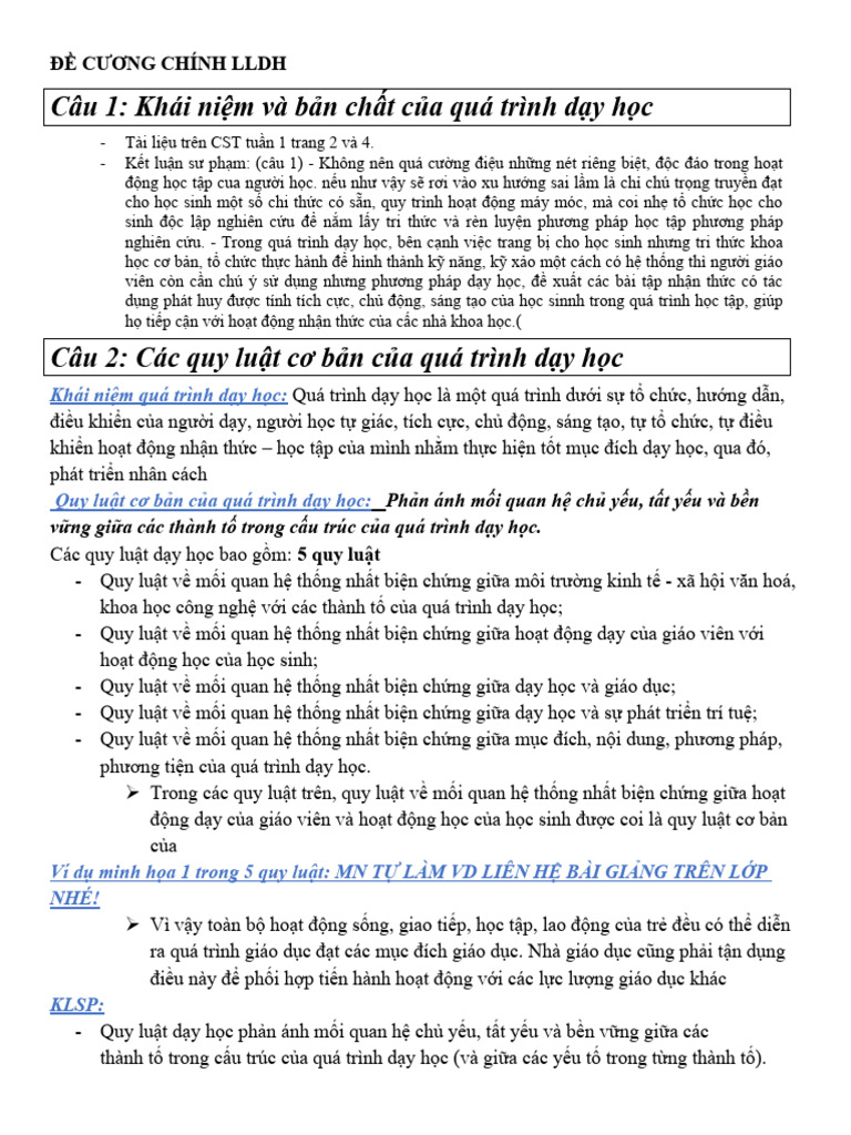 ĐỀ-CƯƠNG-CHÍNH-LLDH (1) | PDF