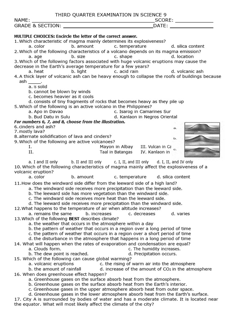 SCIENCE 9 QUARTER 3 | PDF | Atmosphere Of Earth | Precipitation