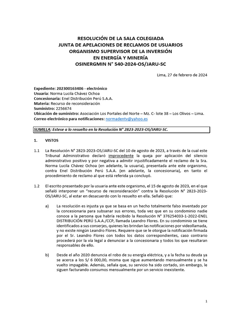 Res. Nro. 540-2024-Os-Jaru-Sc | PDF | Justicia | Crimen y violencia