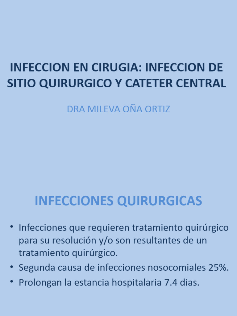Infeccion Sitio QX | PDF | Cirugía | Especialidades Medicas