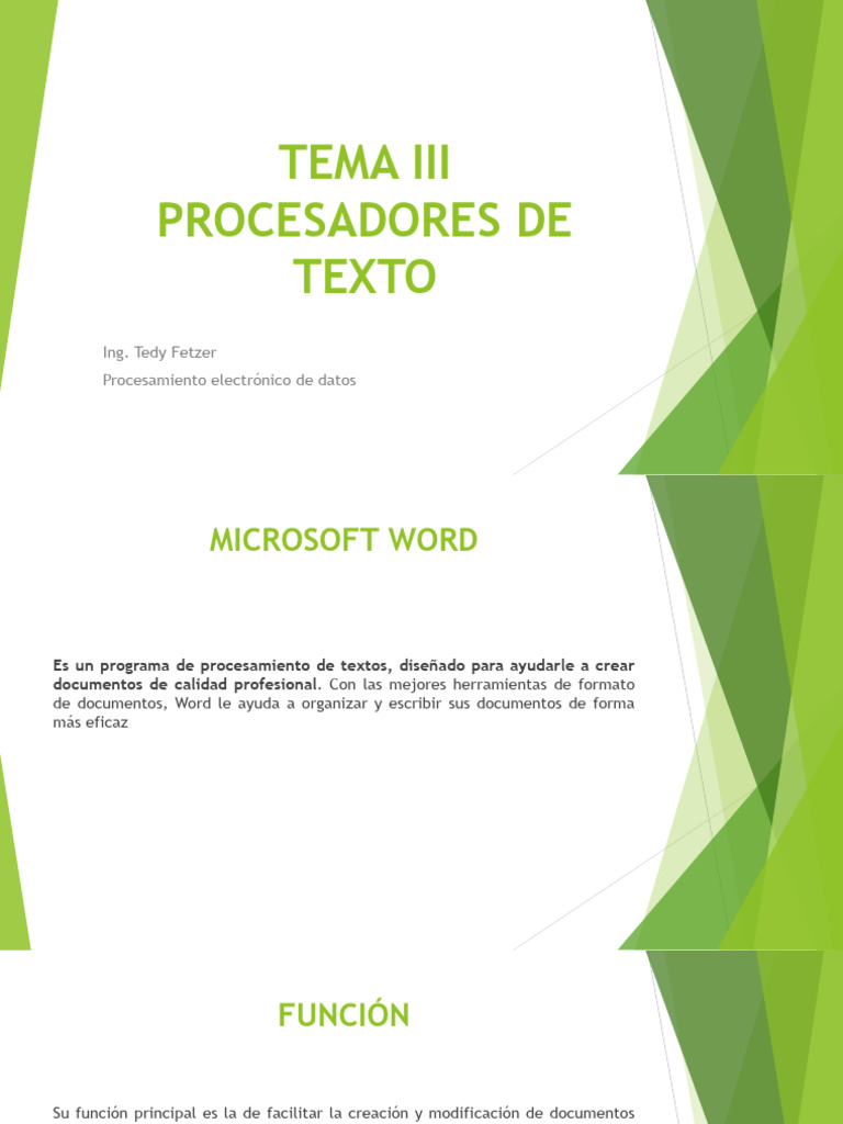 Procesadores de Texto | PDF | Microsoft Excel | Microsoft Word