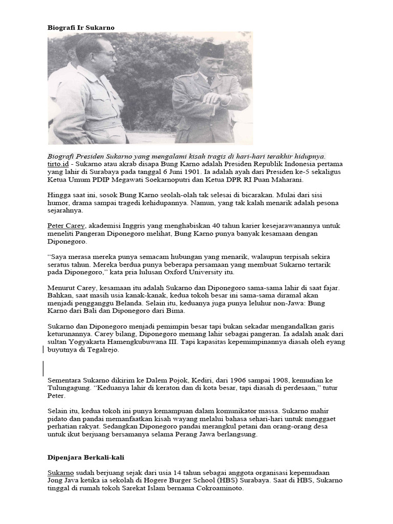 Biografi Ir Sukarno | PDF