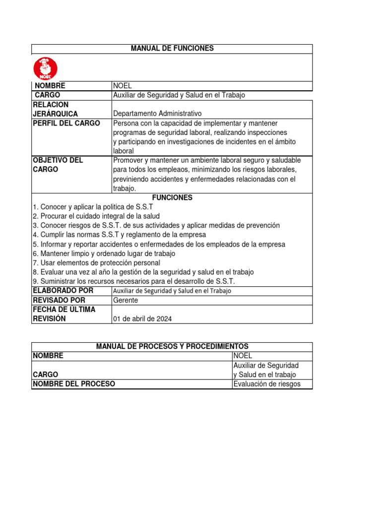 Manual de Funciones 1pdf | PDF | Negocios