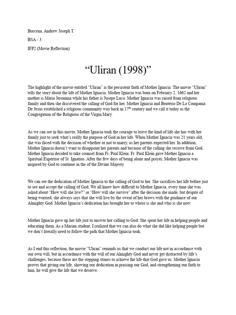 Uliran (Borcena) | PDF | Christian Belief And Doctrine | Theology