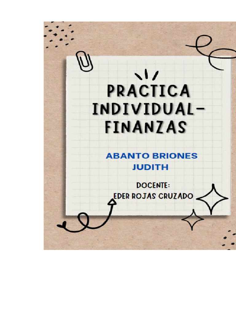 Practica Interes Compuesto - Judith Abanto | PDF