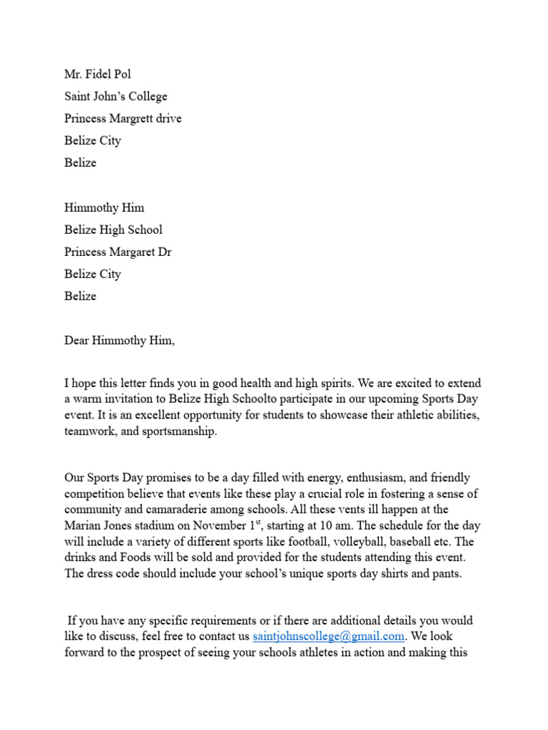 Letter To Schools | PDF