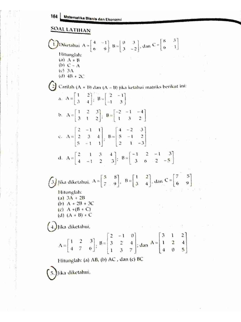 Latihan Matriks | PDF