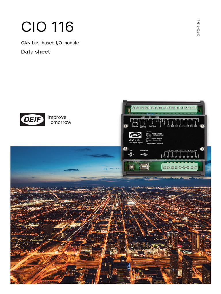 Cio 116 Data Sheet 4921240524 Uk | PDF | Input/Output | Usb