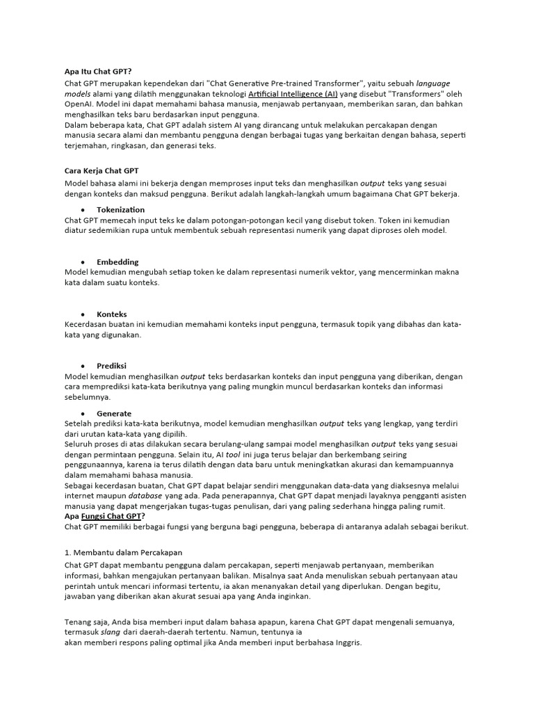 Apa Itu Chat GPT | PDF