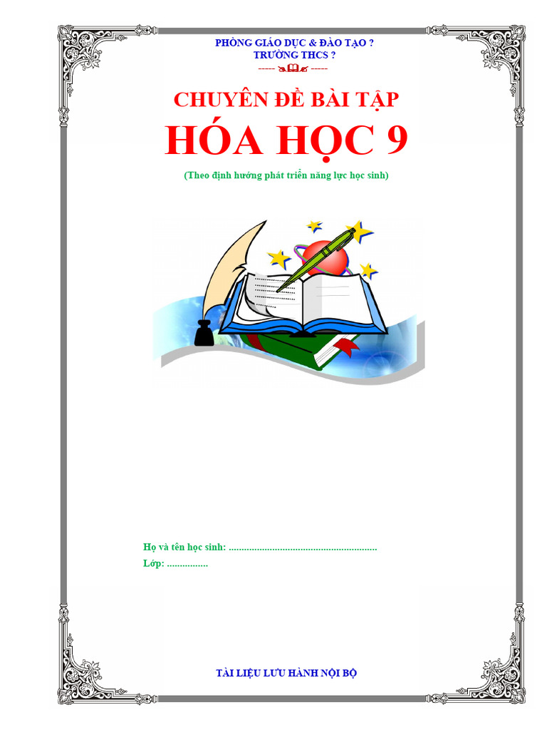 H8-H9-BD hsg hóa 8 - Thi Chuyên 10 - BT hóa 9 theo chủ đề | PDF