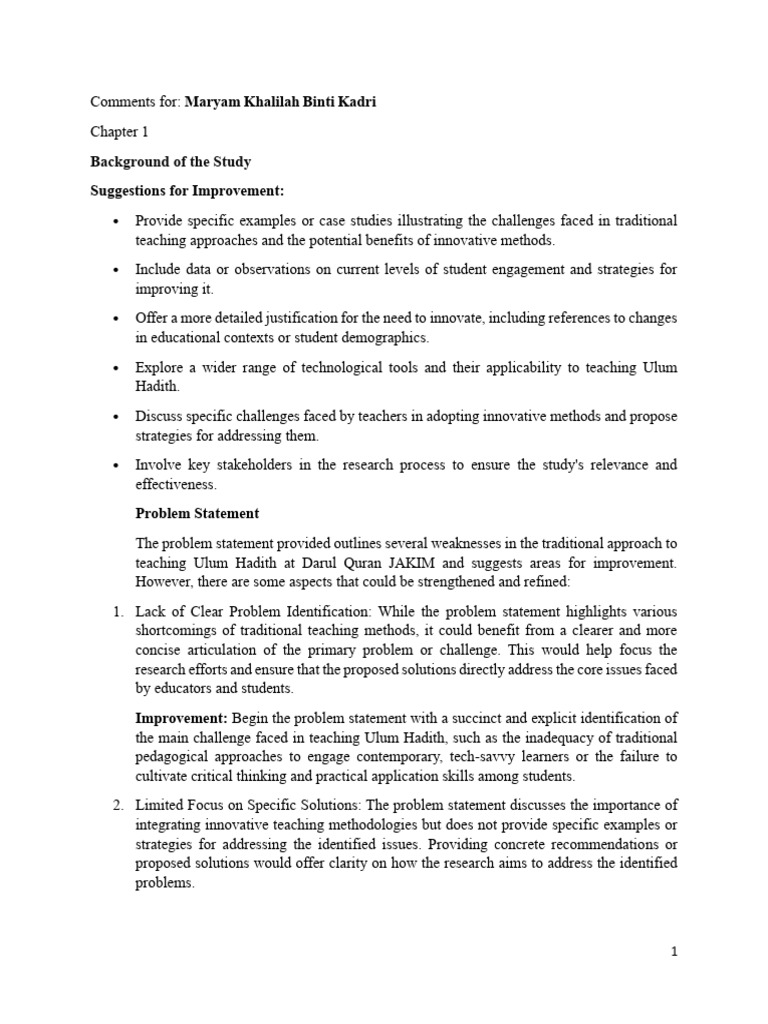 Enhancing Ulum Hadith Teaching Methods | PDF | Teaching Method ...