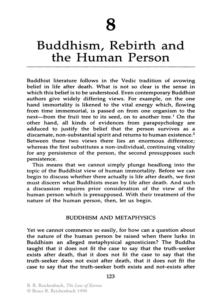 Buddhism, Rebirth, and The Human Person | PDF | Indian Philosophy ...
