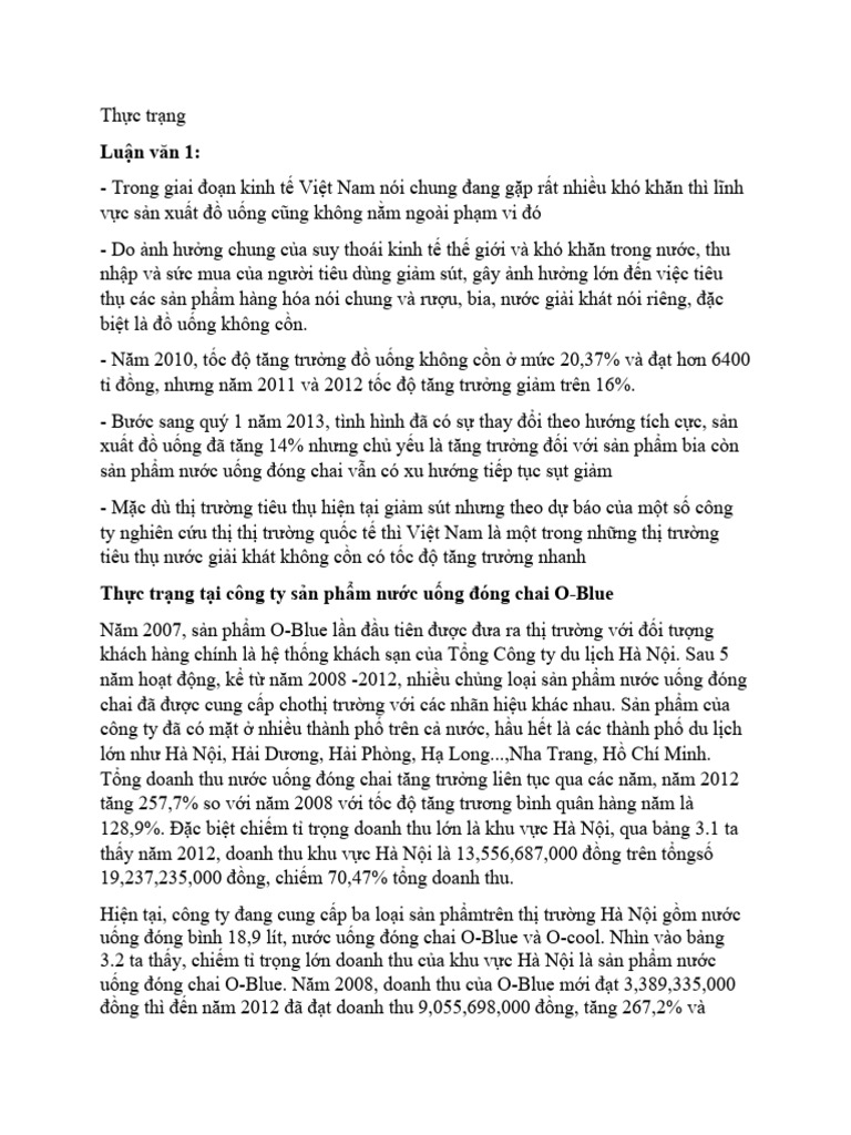 Thuc Trang 2 Luan Van | PDF