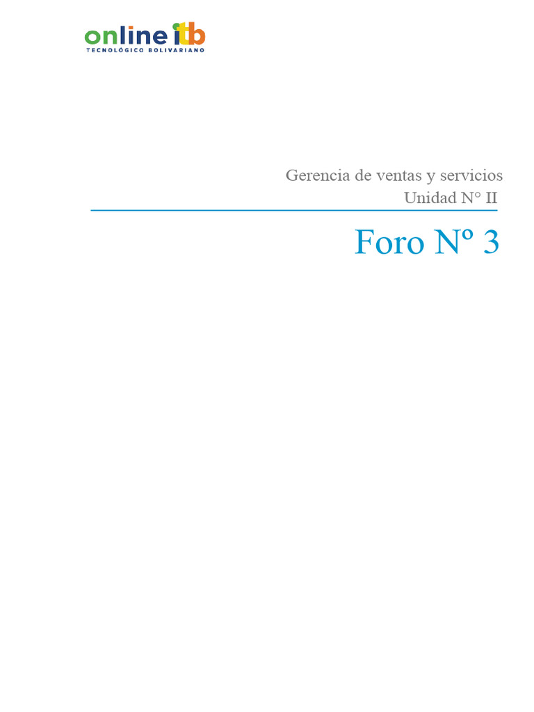 Orientaciones para El Foro # 3 | PDF | Cliente | Business