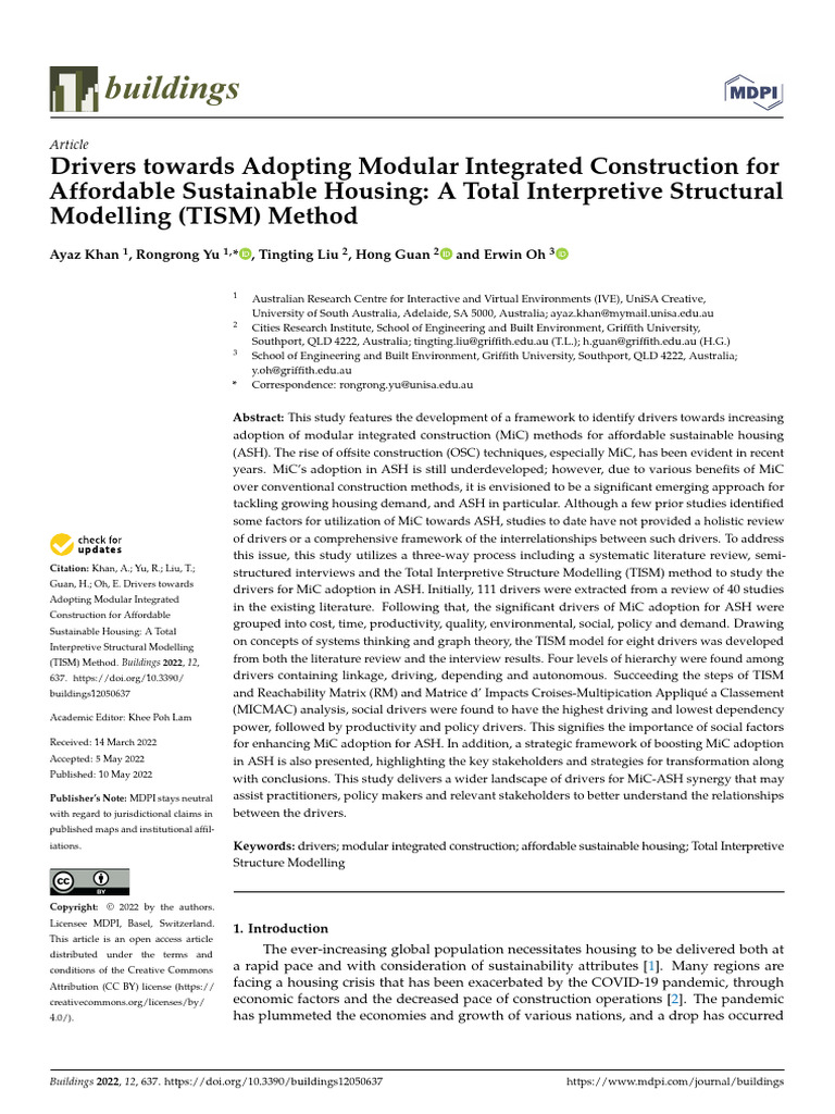 Buildings 12 00637 v2 | PDF | Sustainability | Affordable Housing