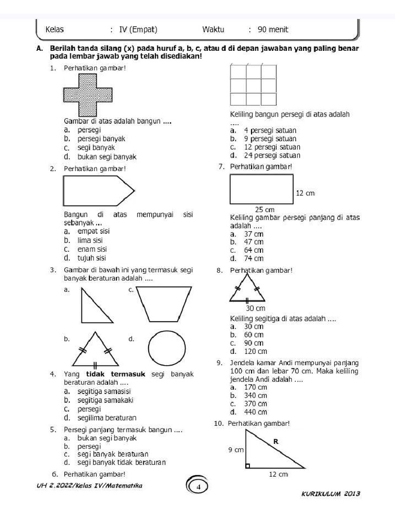 MTK Kls 4 SD 12 Buku | PDF