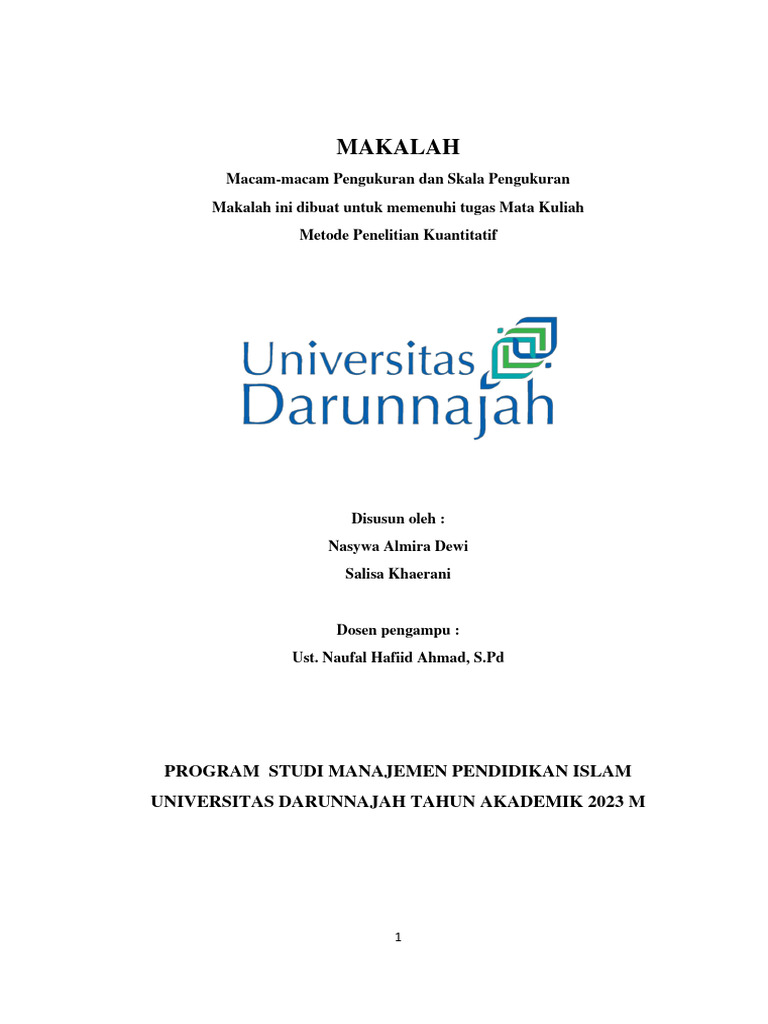 Kuantitatif - Nasywa Salis | PDF