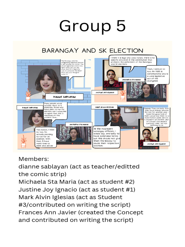 Group 5 Comic Strip Project | PDF