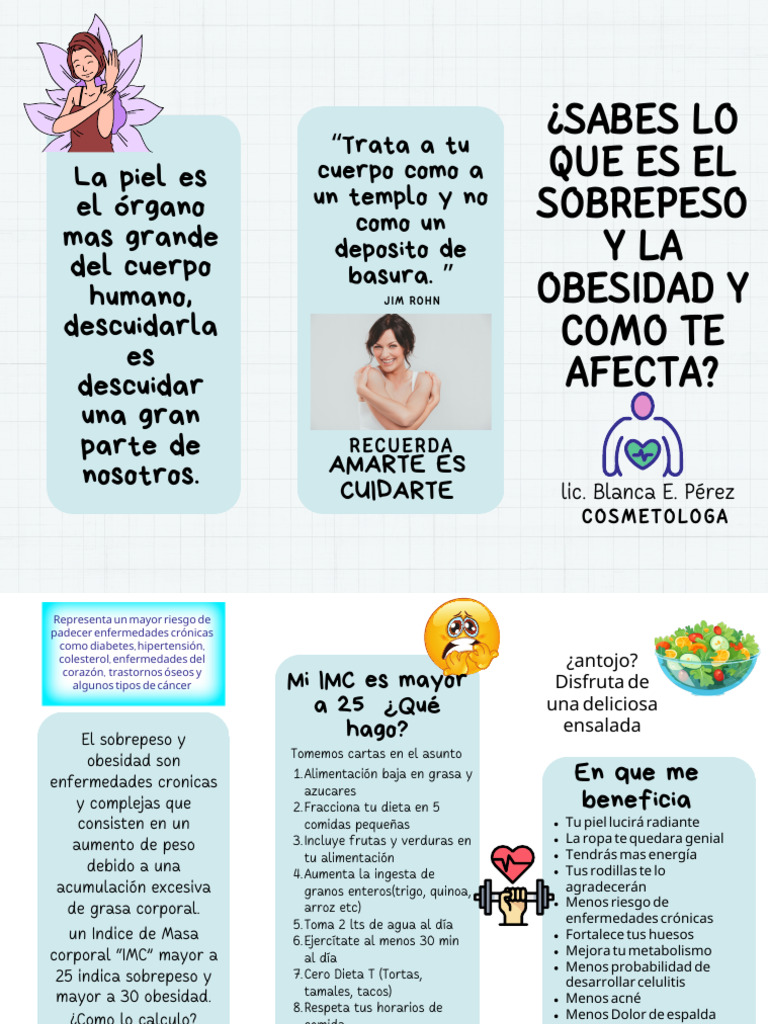 tríptico sobrepeso y obesidad | PDF | Obesidad | Causas de la muerte tríptico sobrepeso y obesidad | PDF | Obesidad | Causas de la muerte